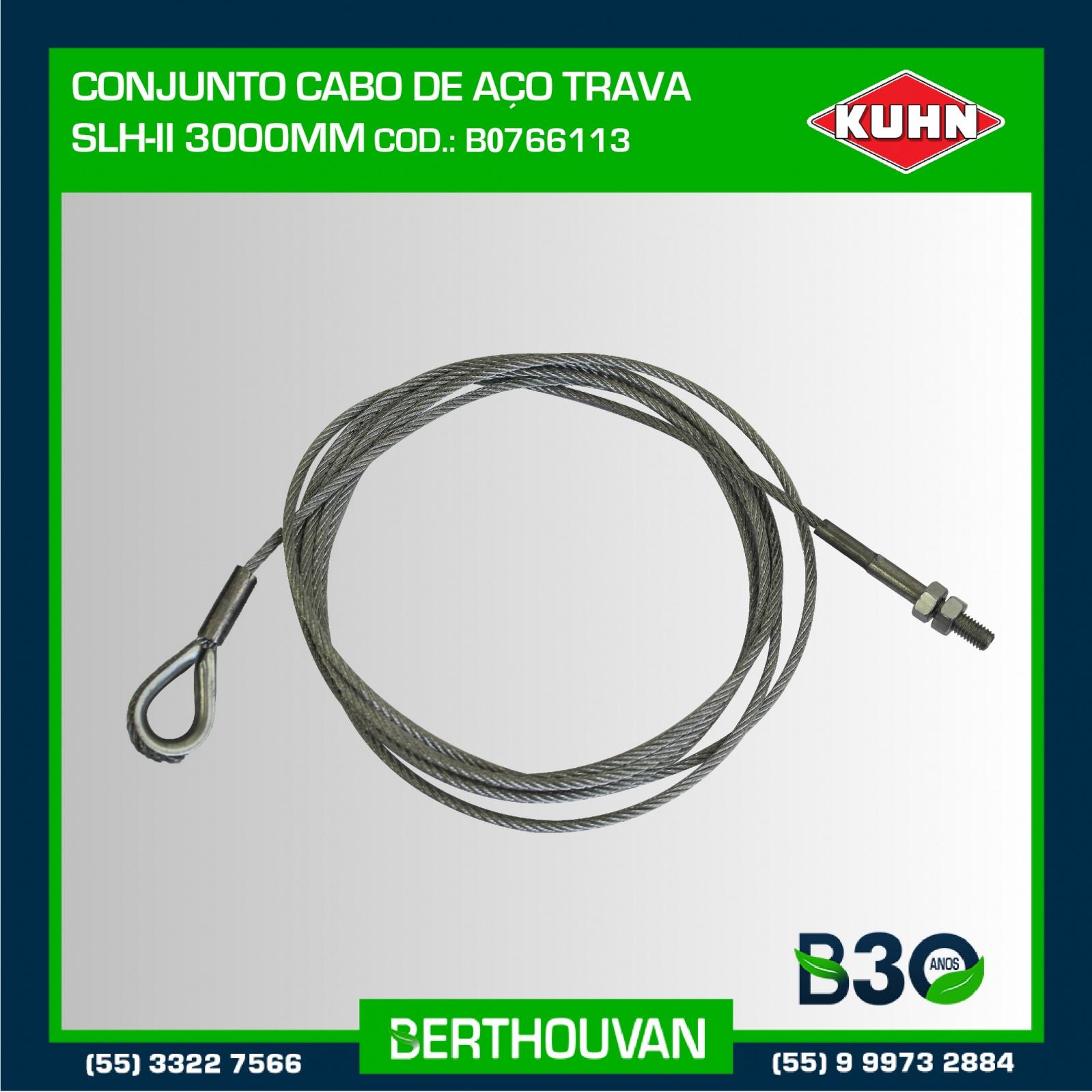 Cj Cabo De Aço Trava SLH-II 3000mm (B0766113)